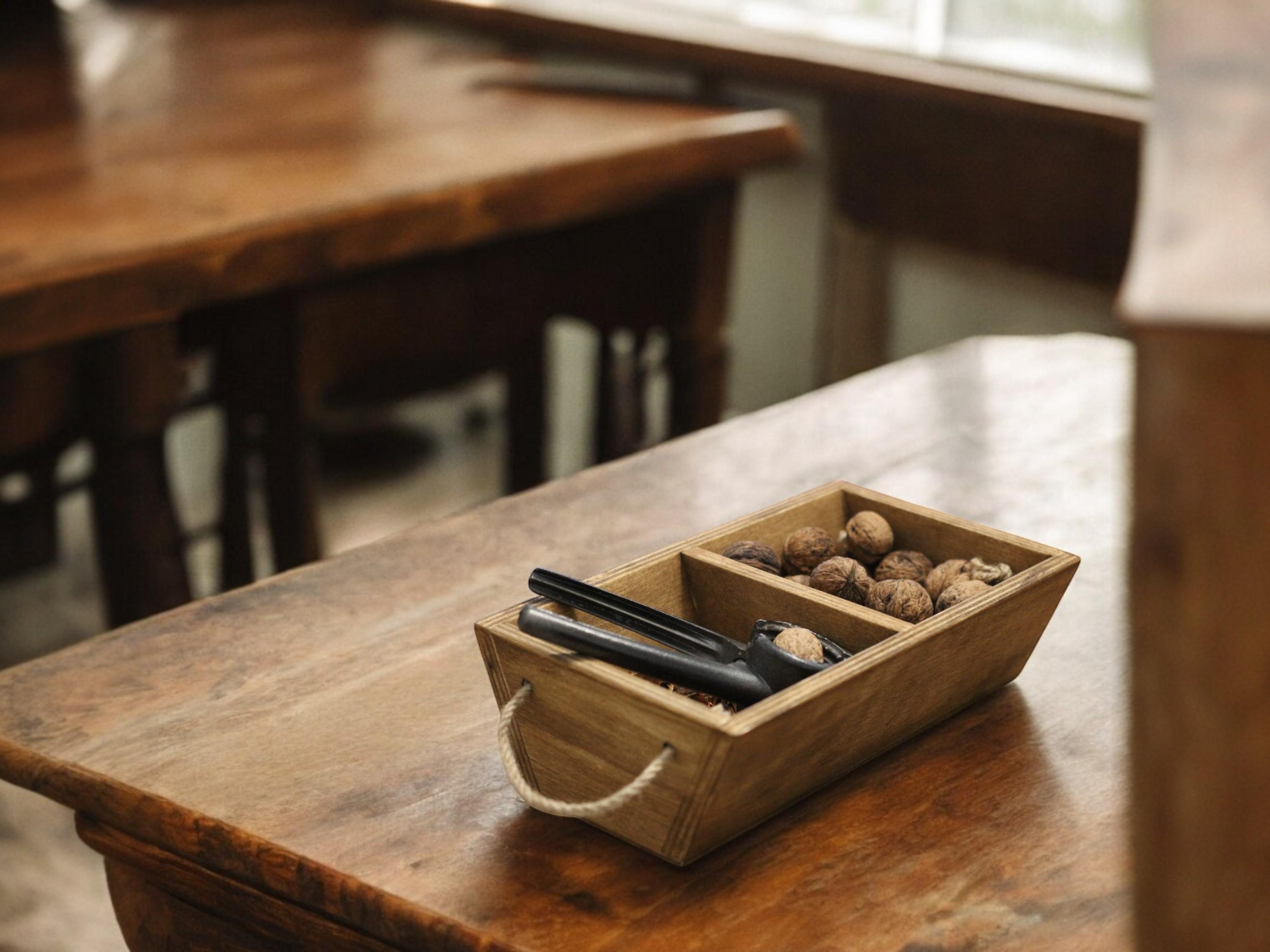 Handmade Wooden Snack Plate | Wooden Divided Plate | Wooden Serving ...
