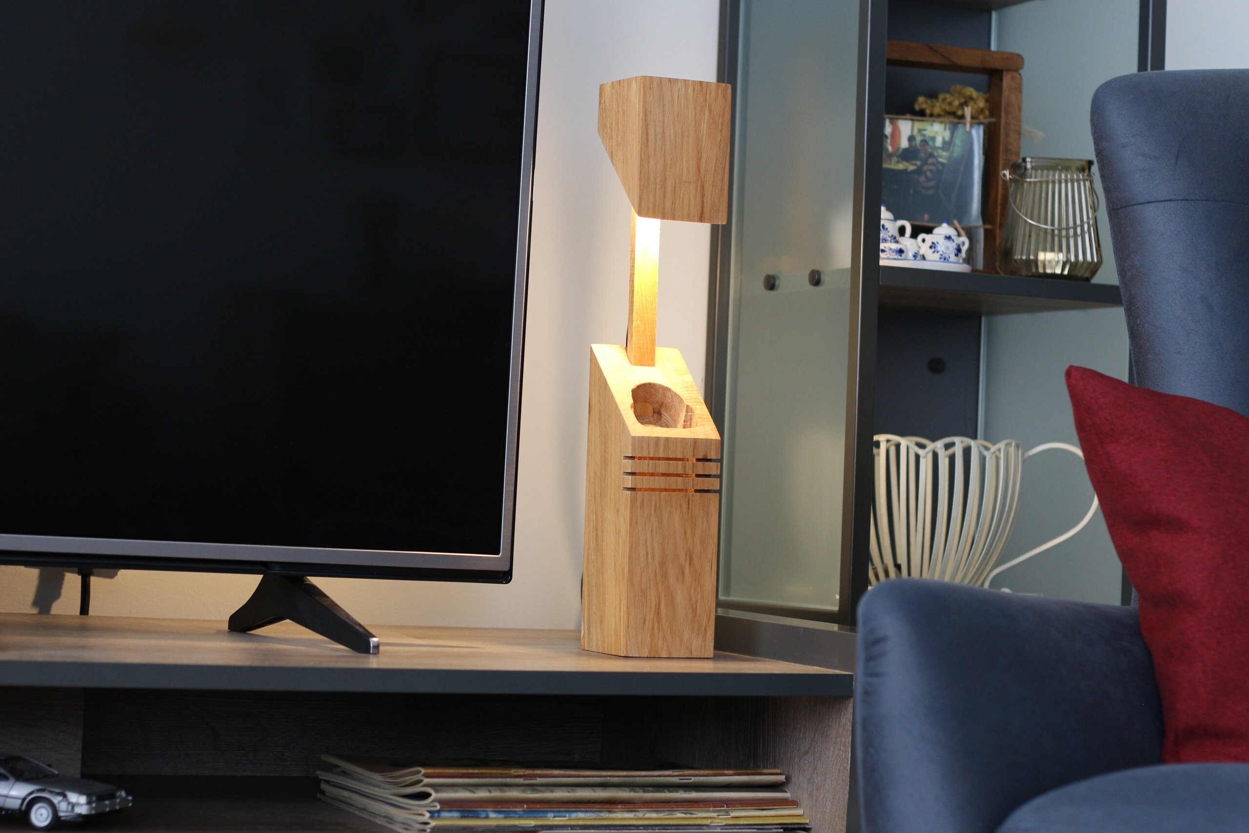 Personalized Wooden Desk Lamp, Office Lamp, Handcrafted Gift, Reading ...