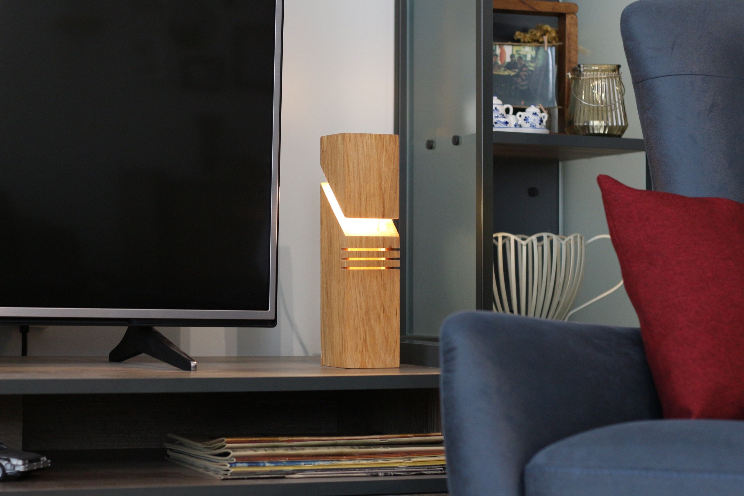 Personalized Wooden Desk Lamp, Office Lamp, Handcrafted Gift, Reading ...