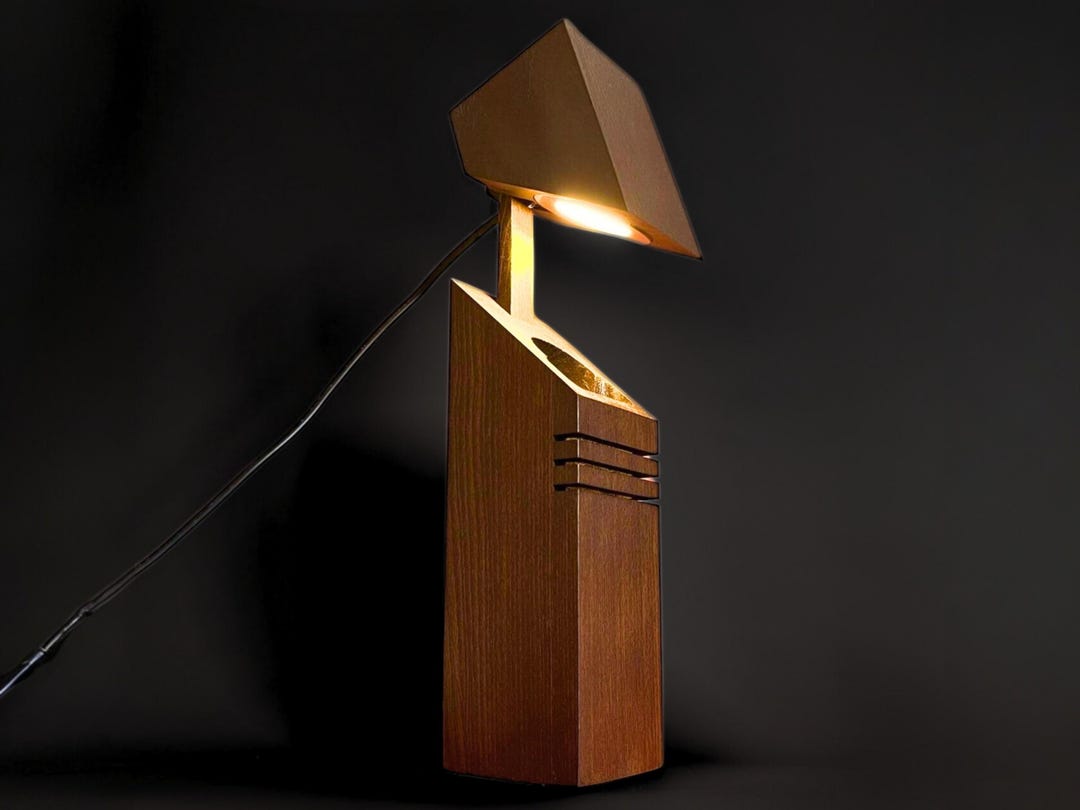 Personalized Wooden Desk Lamp | Office Lamp | Handcrafted Gift| Reading ...