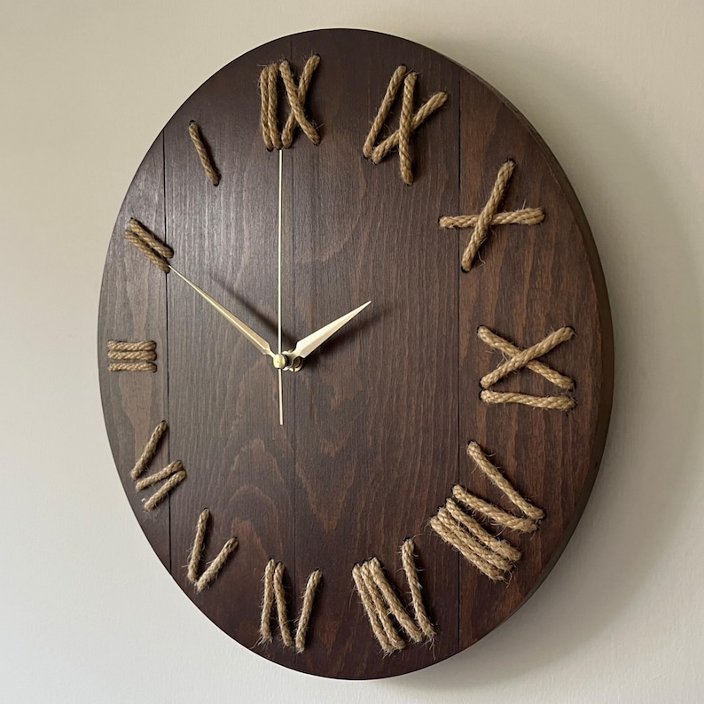 Modern Design Silent Wooden Wall Clock, Minimalist Kitchen Wall Decor ...