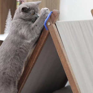 Handmade Triangle Pet House for Stylish Pets, Gray Modern Design Cat ...