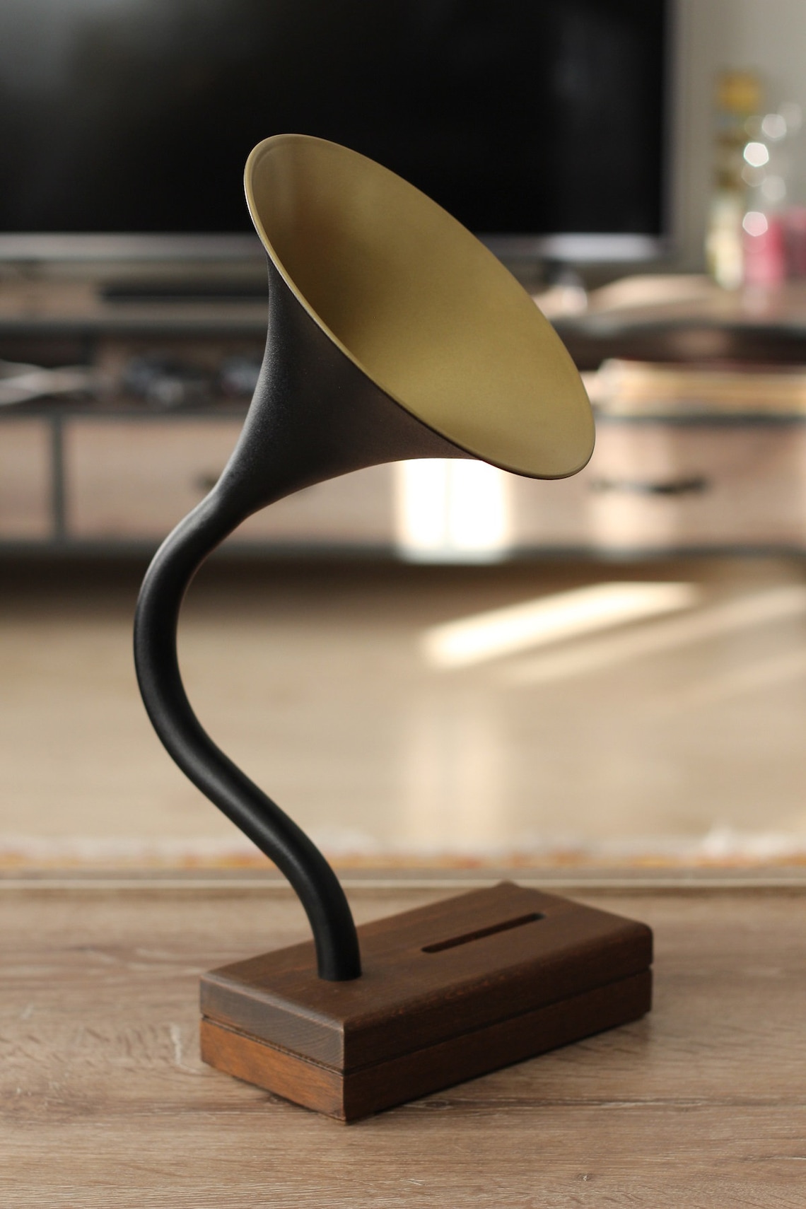 Personalized Black/gold Acoustic Iphone Gramophone - Etsy