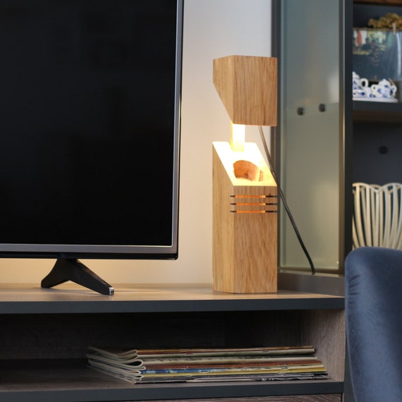 Personalized Wooden Desk Lamp Office Lamp Handcrafted Gift - Etsy