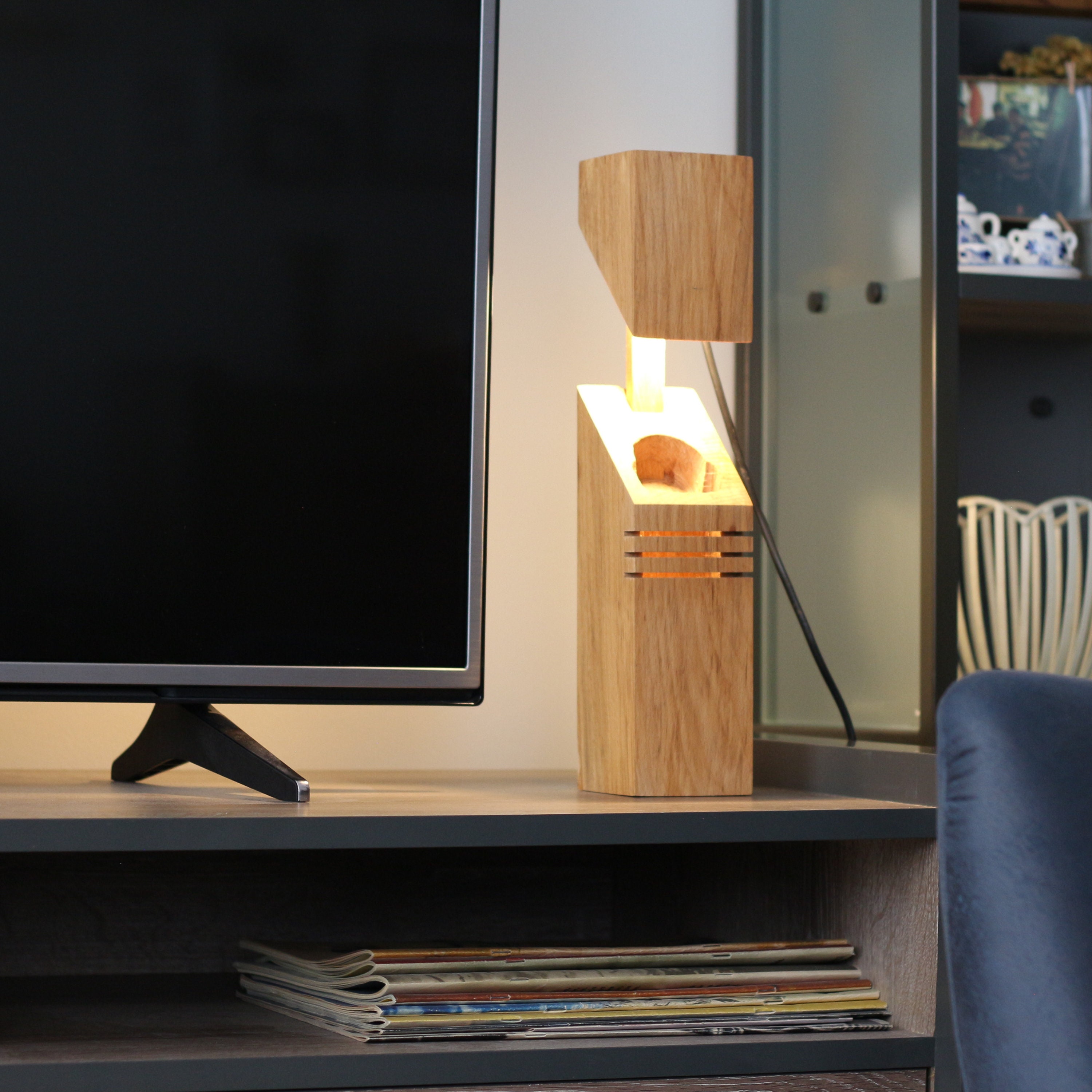 Personalized Wooden Desk Lamp, Office Lamp, Handcrafted Gift, Reading ...