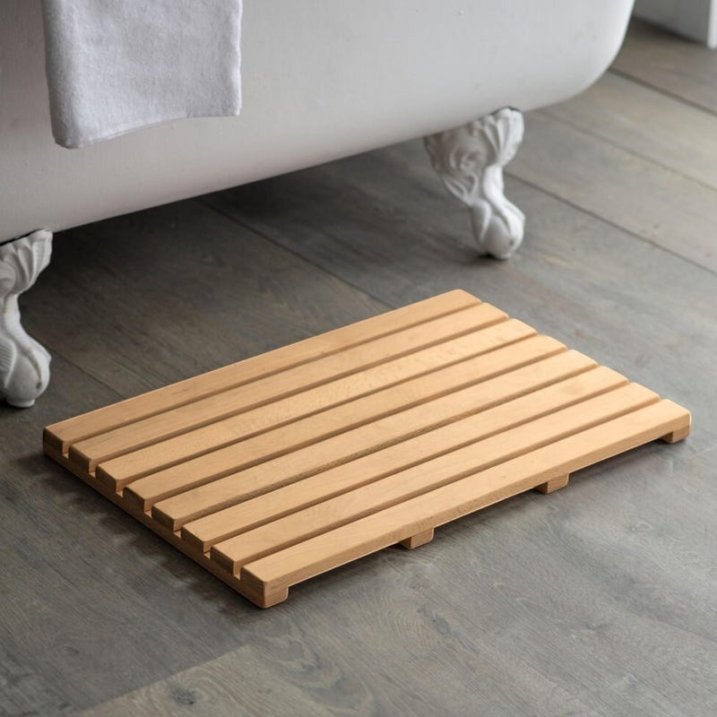 Wood Bath Mat - Etsy
