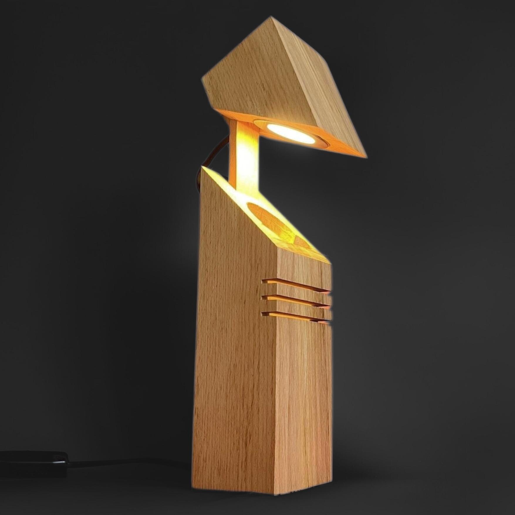 Personalized Wooden Desk Lamp, Office Lamp, Handcrafted Gift, Reading ...