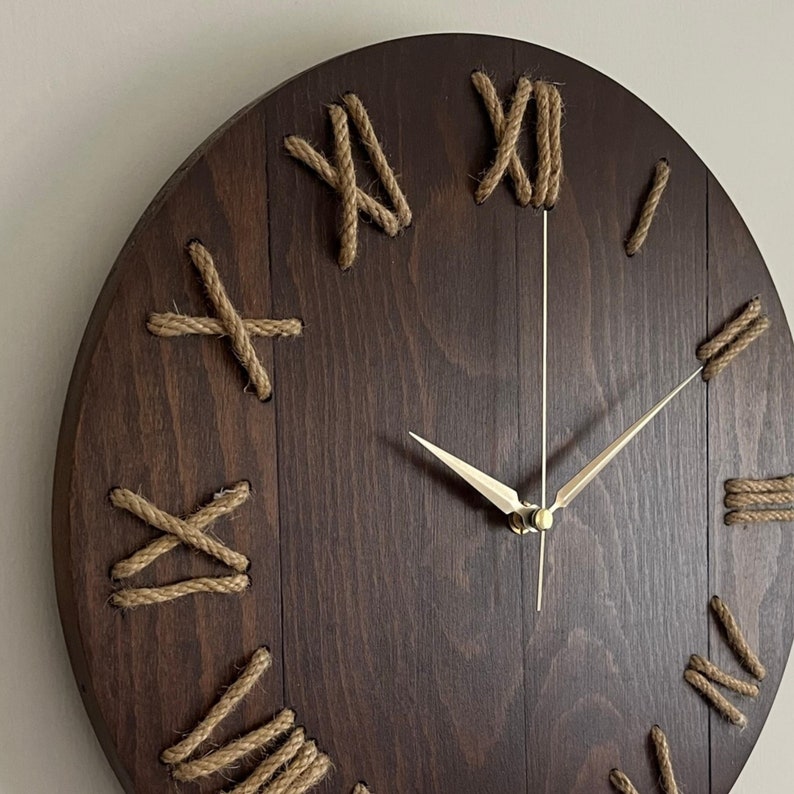 Modern Design Silent Wooden Wall Clock, Minimalist Kitchen Wall Decor ...