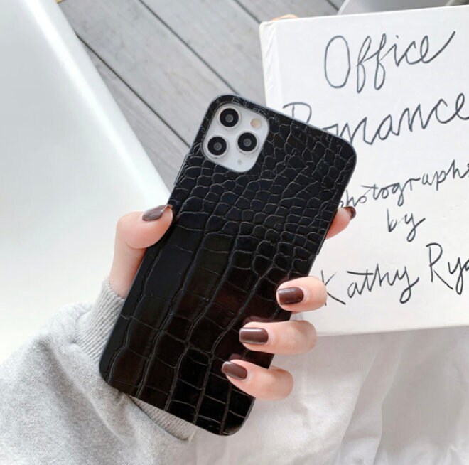Retro Vintage Crocodile and Braid Pattern Texture PU Leather iPhone ...