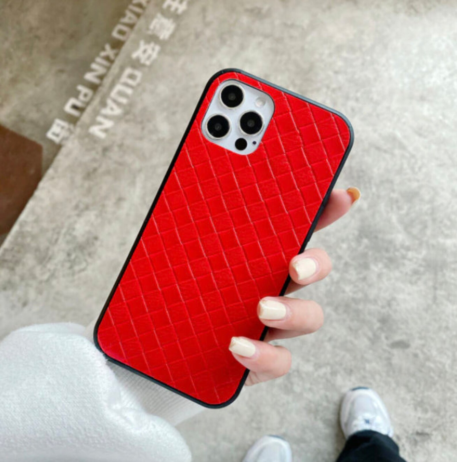 Retro Vintage Crocodile and Braid Pattern Texture PU Leather iPhone ...