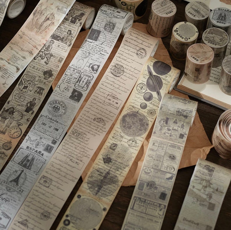 Assorted Vintage European Sticker Roll Decorative Stationery ...