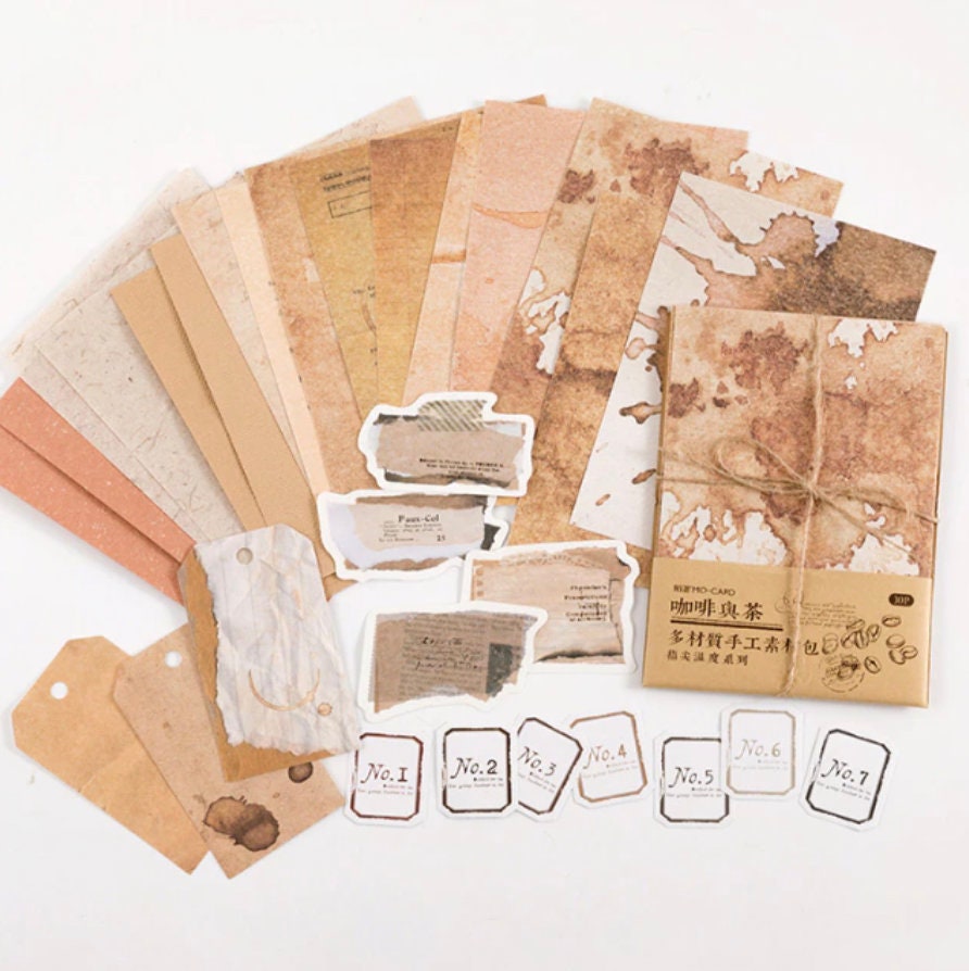30 Piece Set Letter Size Vintage Paper Journal Planner Scrapbooking ...