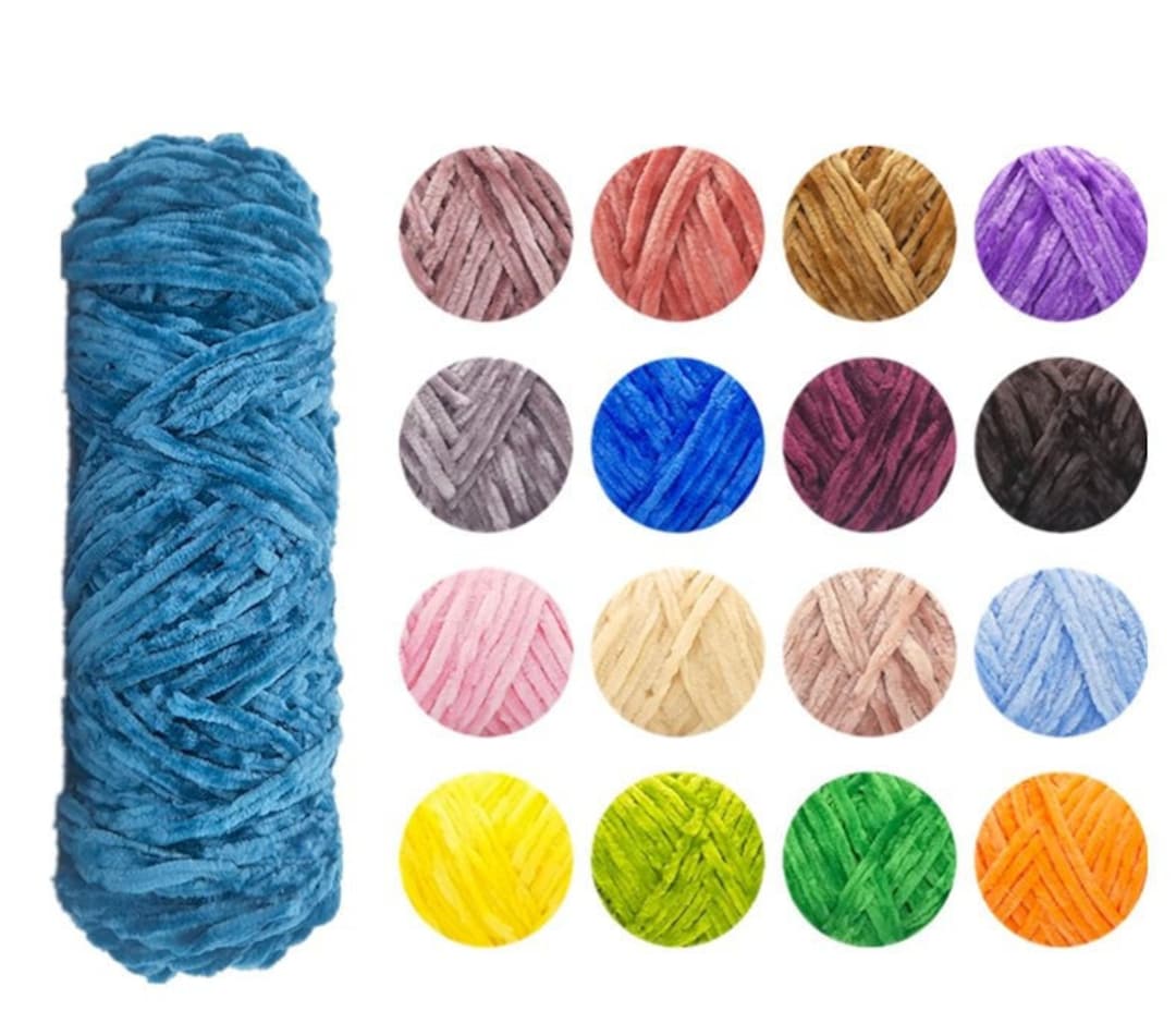 Soft Crochet Velvet Yarn, 100 Grams Premium Yarn, High Quality Knitted ...