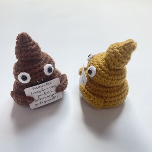 Handmade Crochet Positive Poo, Funny Positive Poo Decor, Crochet ...