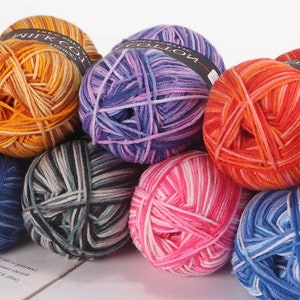 Variegated Milk Cotton Yarn, 3 Ply Soft Cotton Yarn, 50 Grams Amigurumi ...
