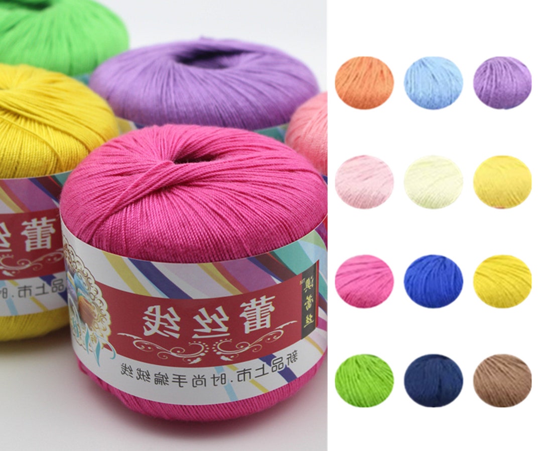 50g Cotton Lace Yarn, Soft Crochet Lace Yarn, Summer Lace Yarn for ...