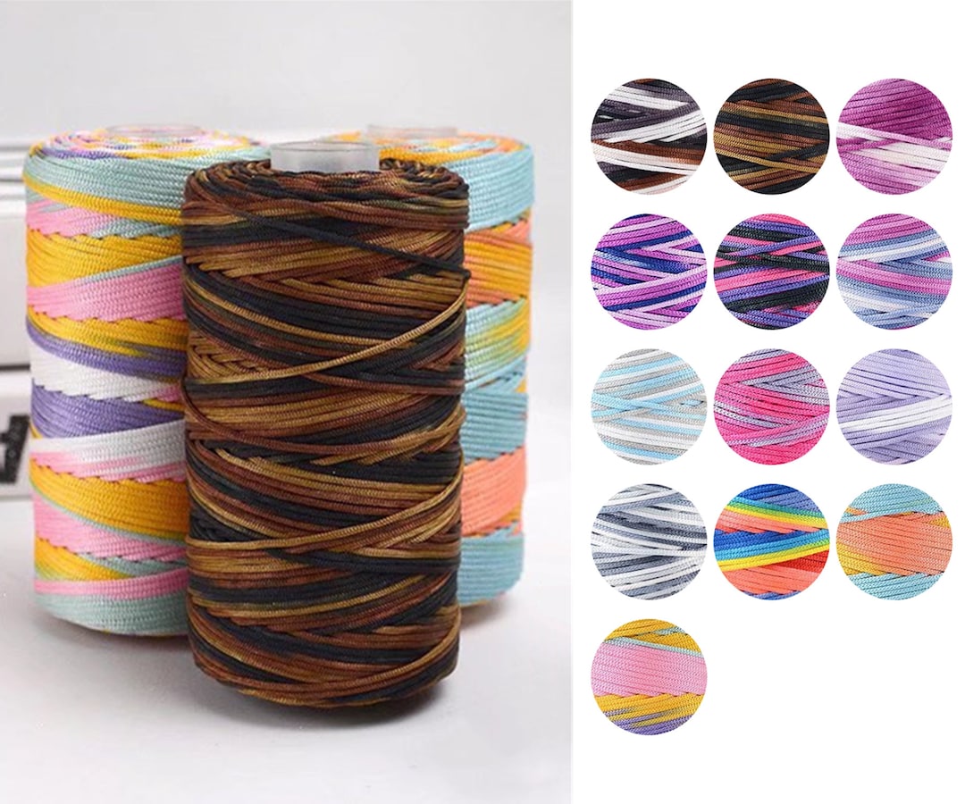 100g Polyester Macrame Yarn 1.5mm Macrame Cord Multicolor - Etsy