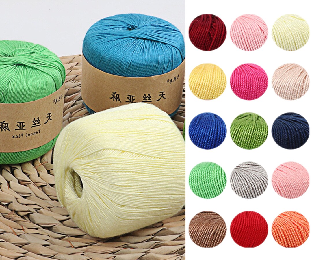 50g Linen Lace Yarn, 1mm Crochet Linen Yarn, Summer Lace Yarn for ...