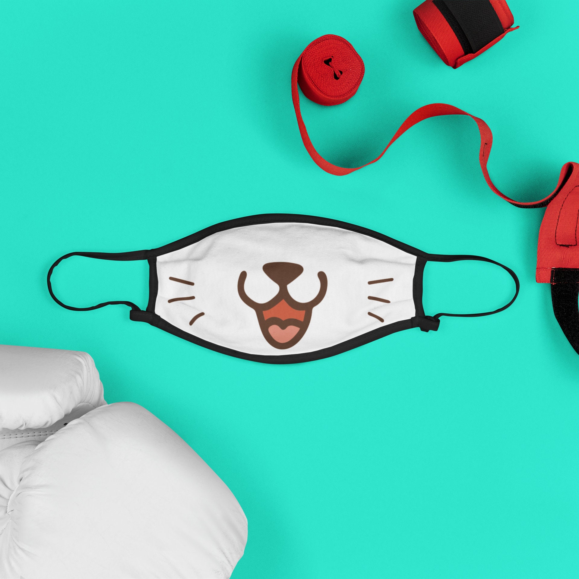 Cat Mouth Face Mask UwU Mask Emoji Face Mask Poly-blend | Etsy