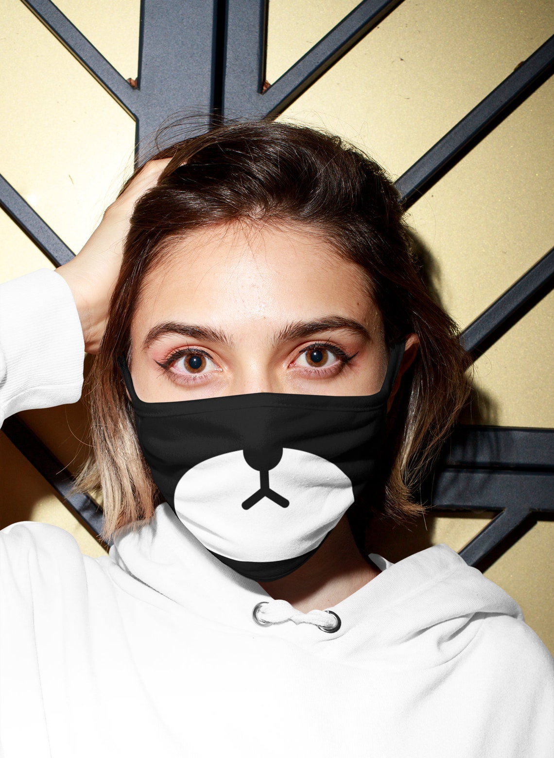 Cat Face Mouth Face Mask UwU Mask Emoji Face Mask | Etsy