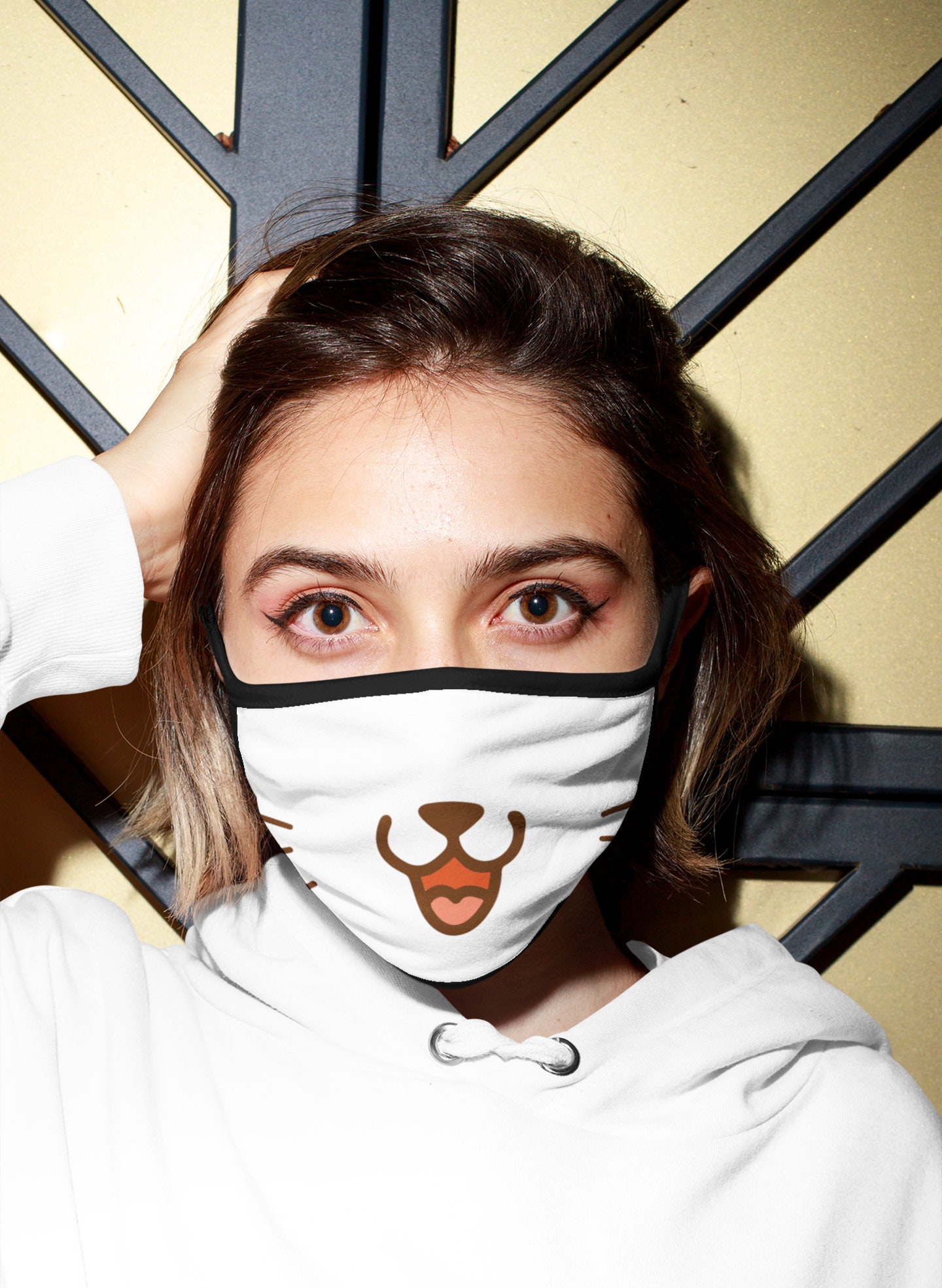 Cat Mouth Face Mask UwU Mask Emoji Face Mask Poly-blend | Etsy