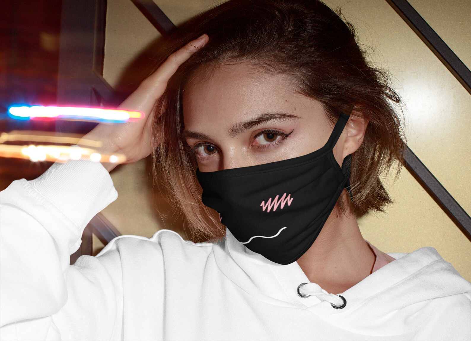 Blushing Smiling Mouth Face Mask UwU Mask Emoji Face Mask | Etsy