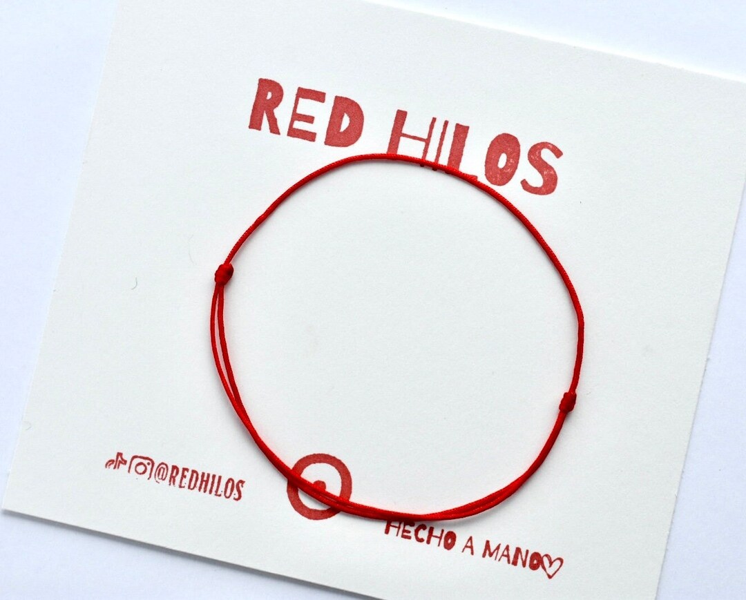 Red String Protection Bracelet: Handmade Adjustable Good Luck Amulet ...