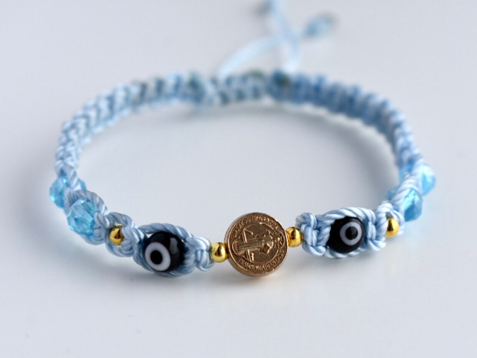 Evil Eye Bracelet Mal De Ojo Bracelet Saint Benedict - Etsy