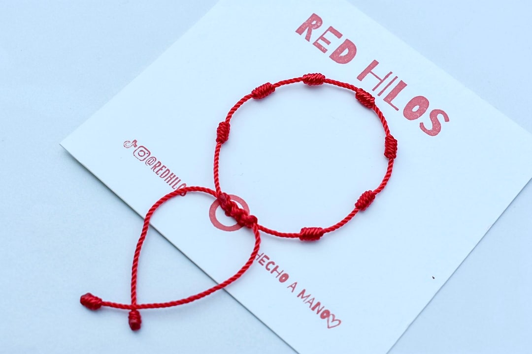 7 Knot Red String Bracelet, Seven Knot Bracelet, Red String Bracelet ...