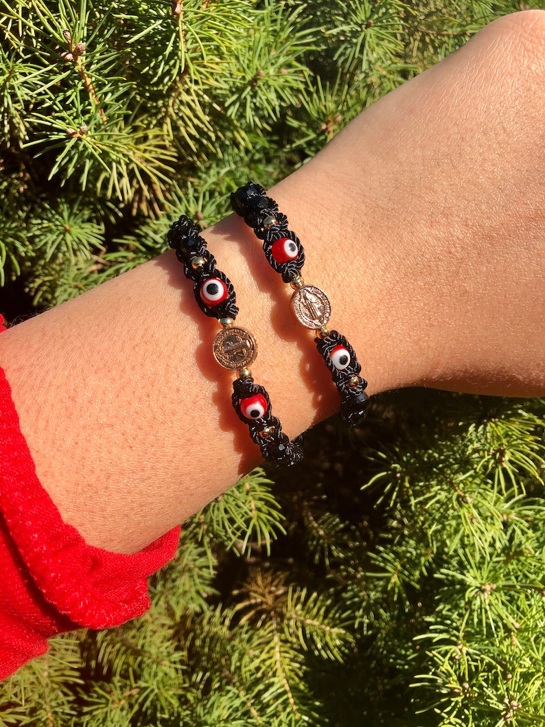 Evil Eye Bracelet Mal De Ojo Bracelet Saint Benedict - Etsy