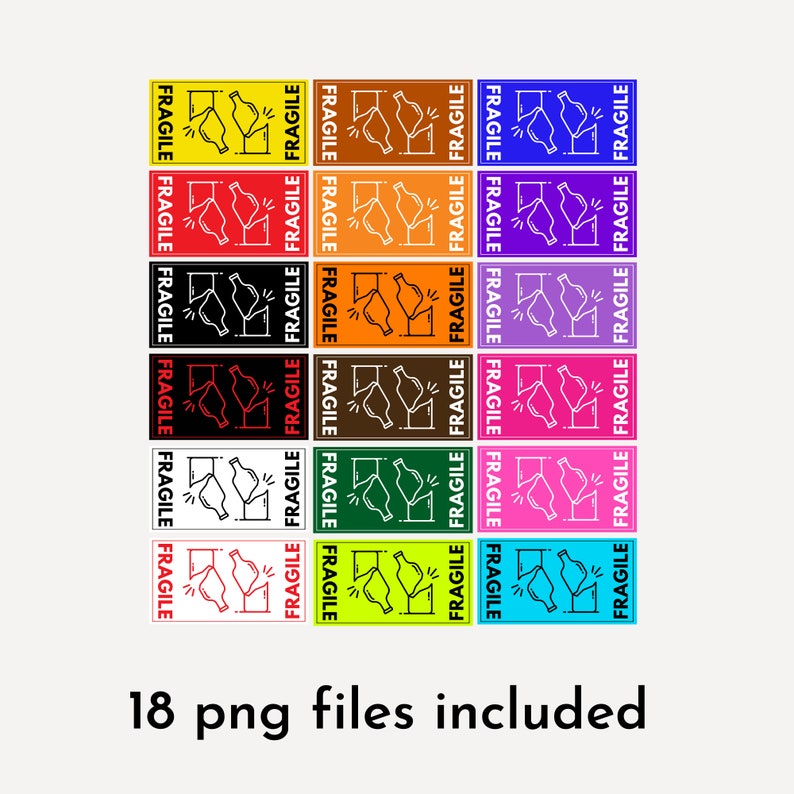 Fragile Stickers Digital File Printable Sticker PNG - Etsy