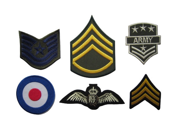 Military Sergeant Stripes/mod Target/green Yellow Stripes/british Pilot ...
