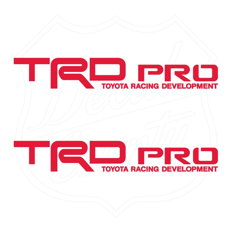 TRD PRO Toyota Racing Development Decals 18 X 2.7 - Etsy
