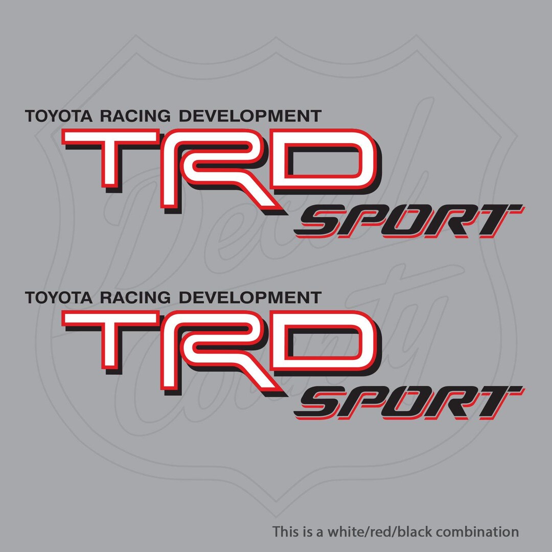 TRD Sport Toyota Racing Development Decals 16" X 4" - 3 Customizable ...
