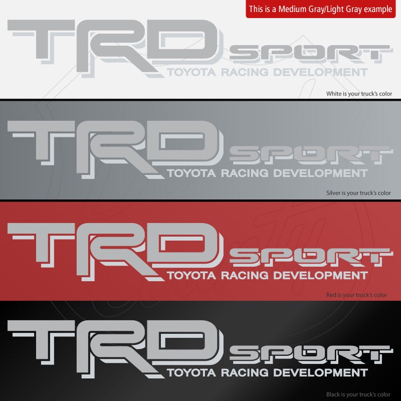 TRD Sport Toyota Racing Development Mirrored Custom Decals - Etsy