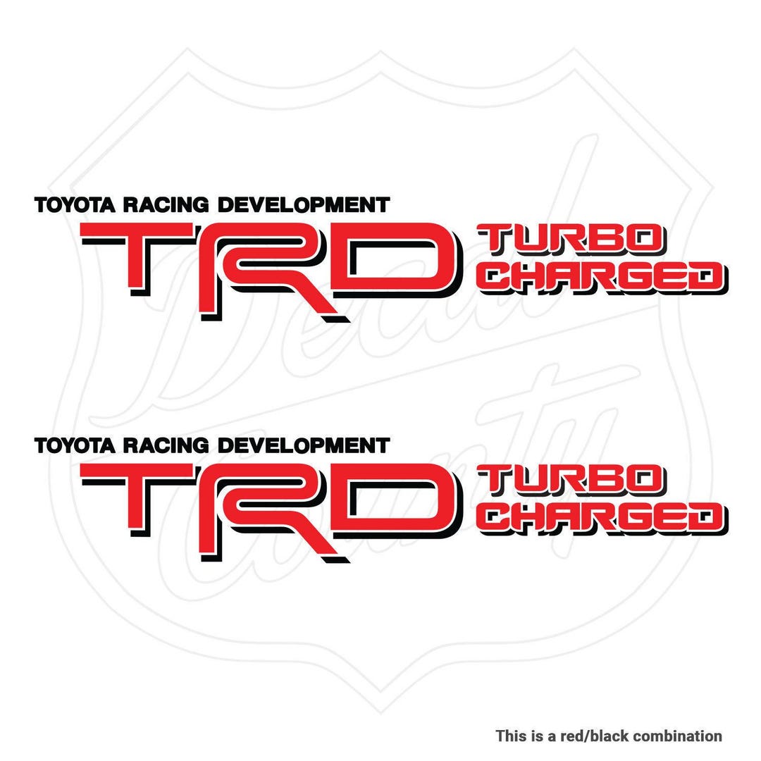 Toyota Racing Development TRD Turbo Charged Decals - Etsy