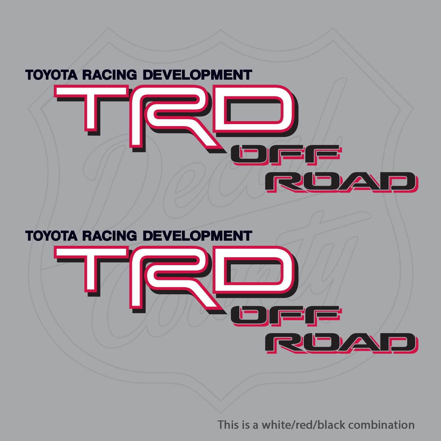 TRD off Road Toyota Racing Development Decals 16" X 5" - 3 Customizable ...