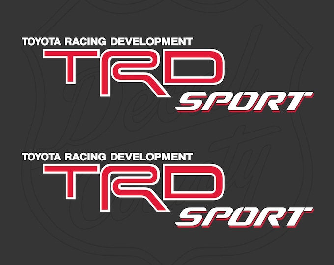 TRD Sport Toyota Racing Development Decals 16" X 4" - Customizable ...