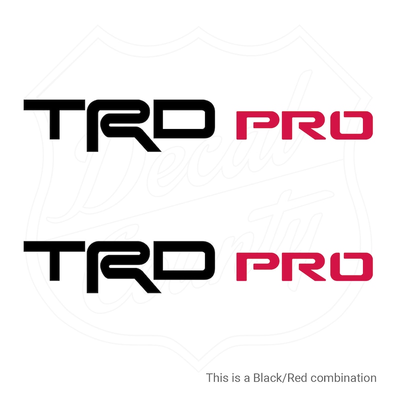 TRD PRO Toyota Racing Development Decals 18 X 2.7 - Etsy