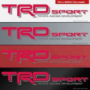 TRD Sport Toyota Racing Development Mirrored Custom Decals - Etsy
