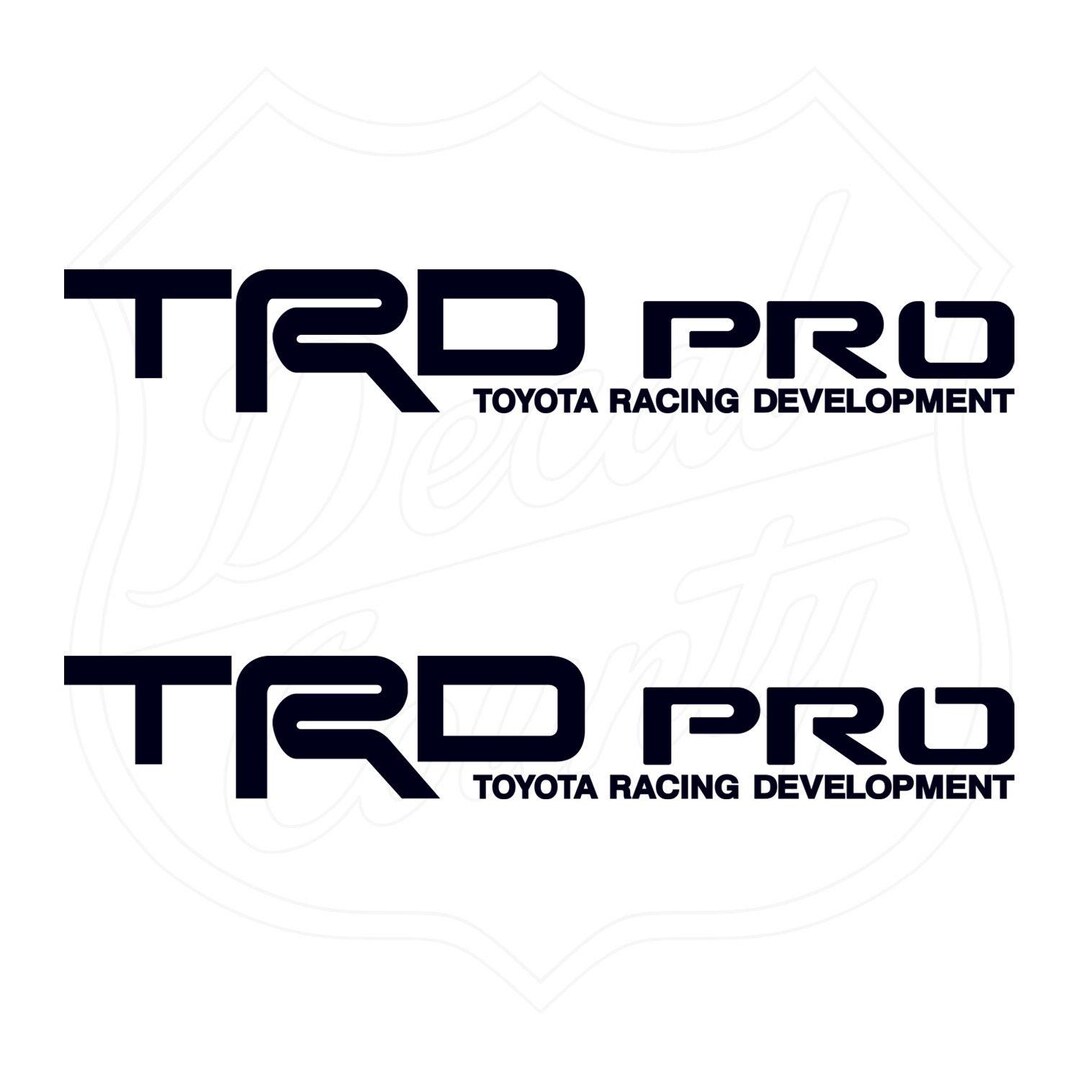TRD PRO Toyota Racing Development Decals 18" X 2.7" - Etsy