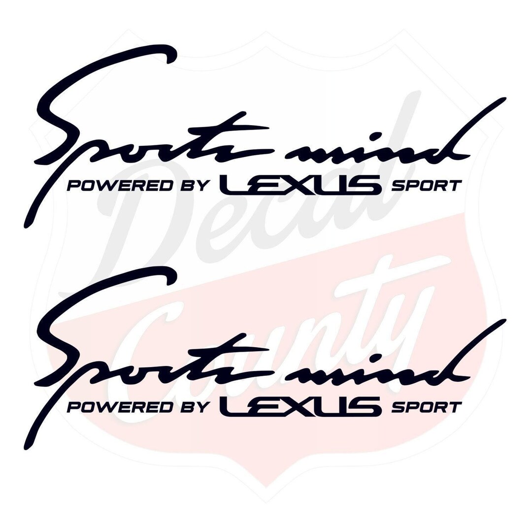 Sports Mind Powered by Lexus Sport Decals Set - Etsy