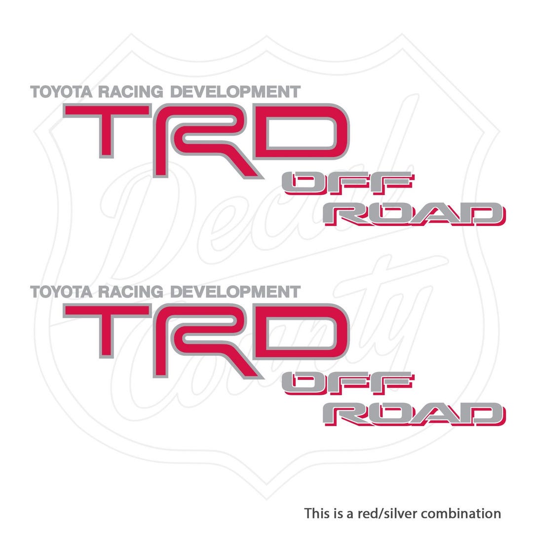 TRD off Road Toyota Racing Development Decals 16" X 4.7" - Customizable ...