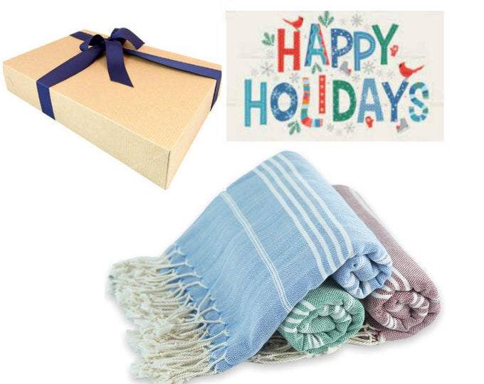 Towel Set Gift Box|set of 2 Turkish Towels|valentine Gift|throw Blanket ...