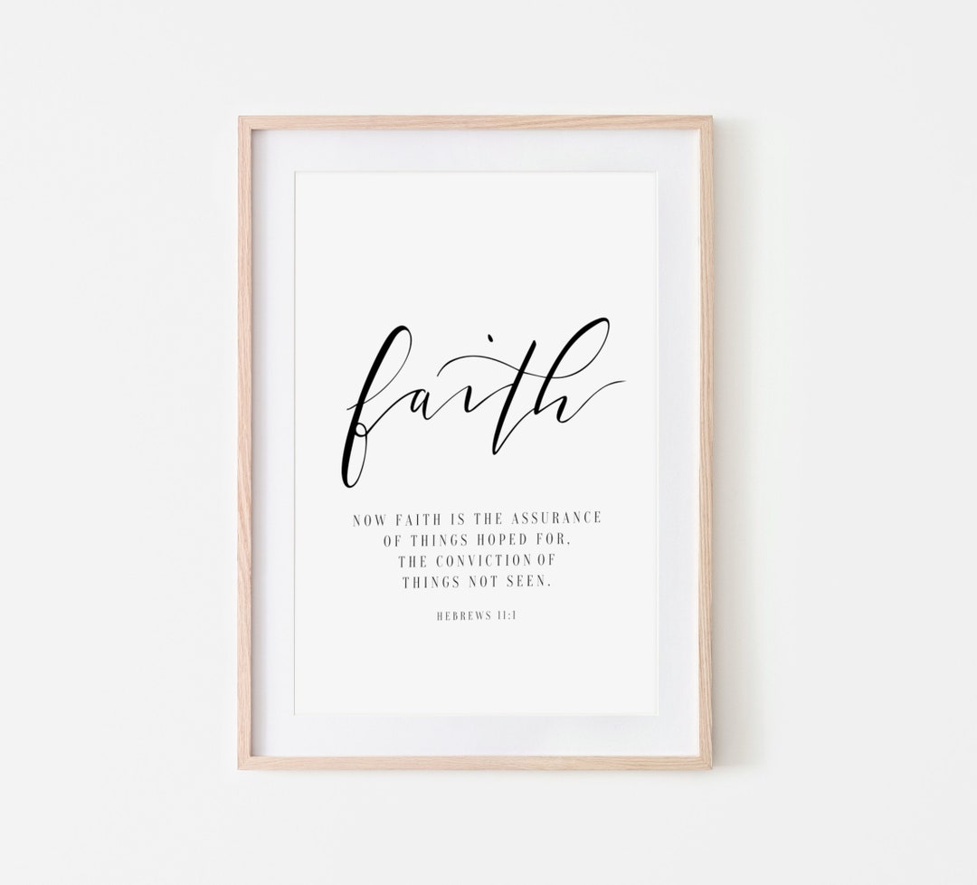 Hebrews 11:1 Minimalist Christian Art, Minimalist Christian Print ...