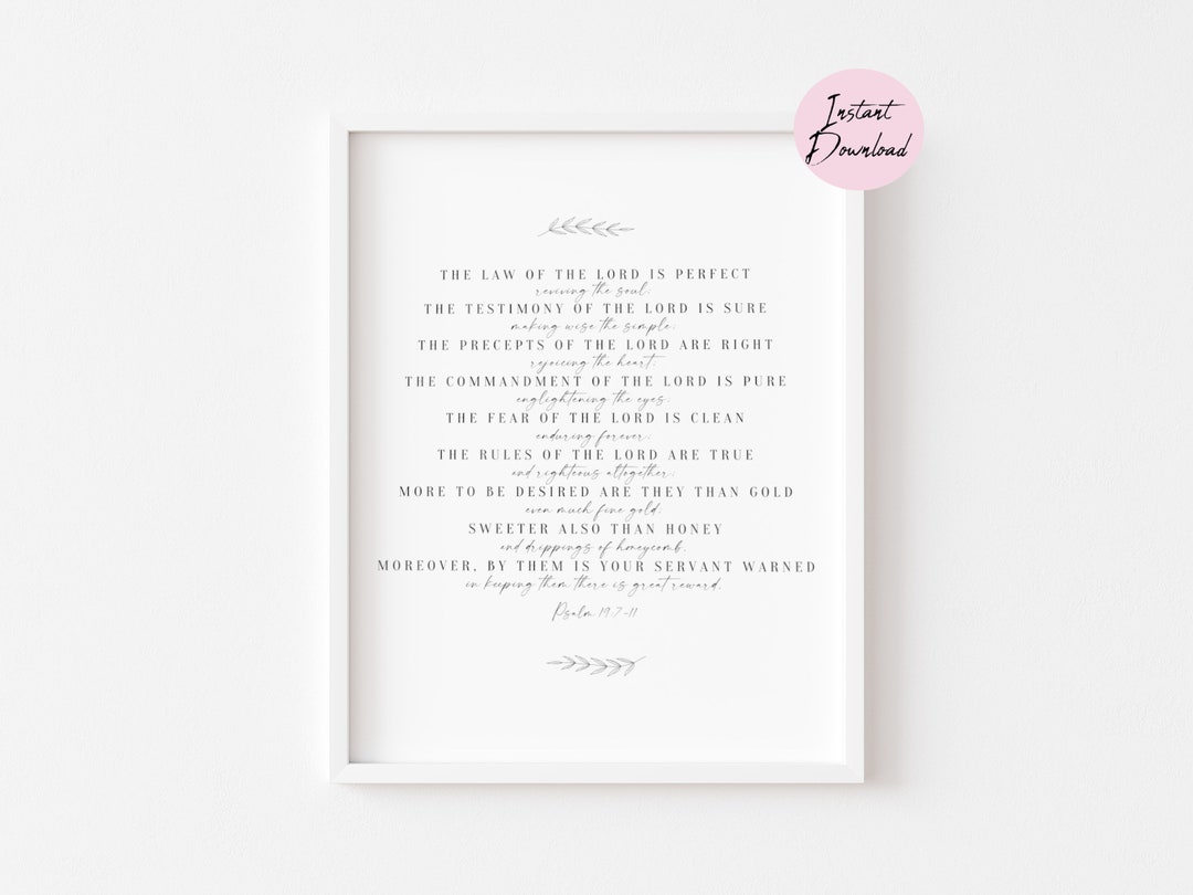 Psalm 19 Minimalist Bible Verse Print, Printable Bible Verse ...