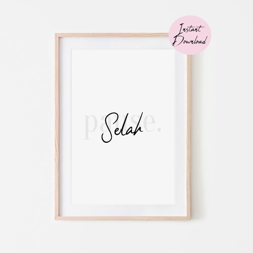 Selah Wall Art Selah Psalms Print Modern Christian Art - Etsy Australia