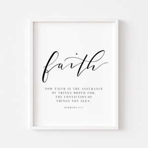 Hebrews 11:1 Minimalist Christian Art, Minimalist Christian Print ...