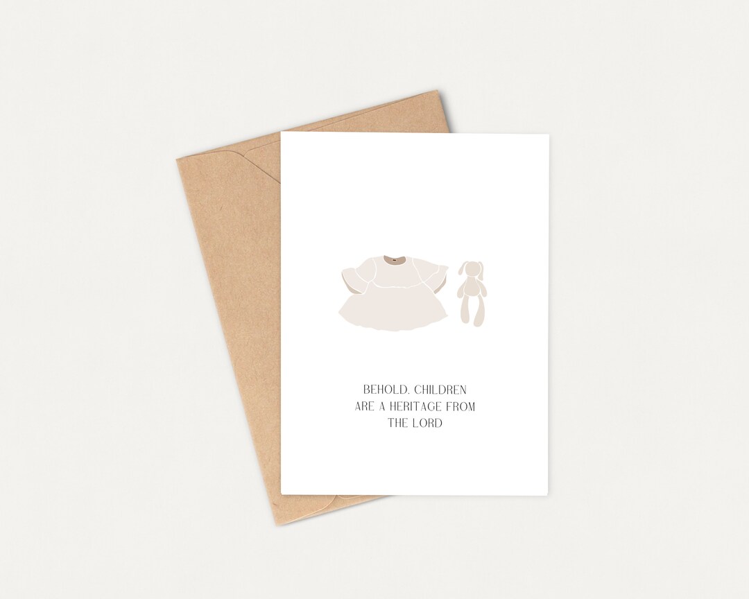 Christian New Baby Greeting Card, Greeting Card, Baby Card, Baby Shower ...