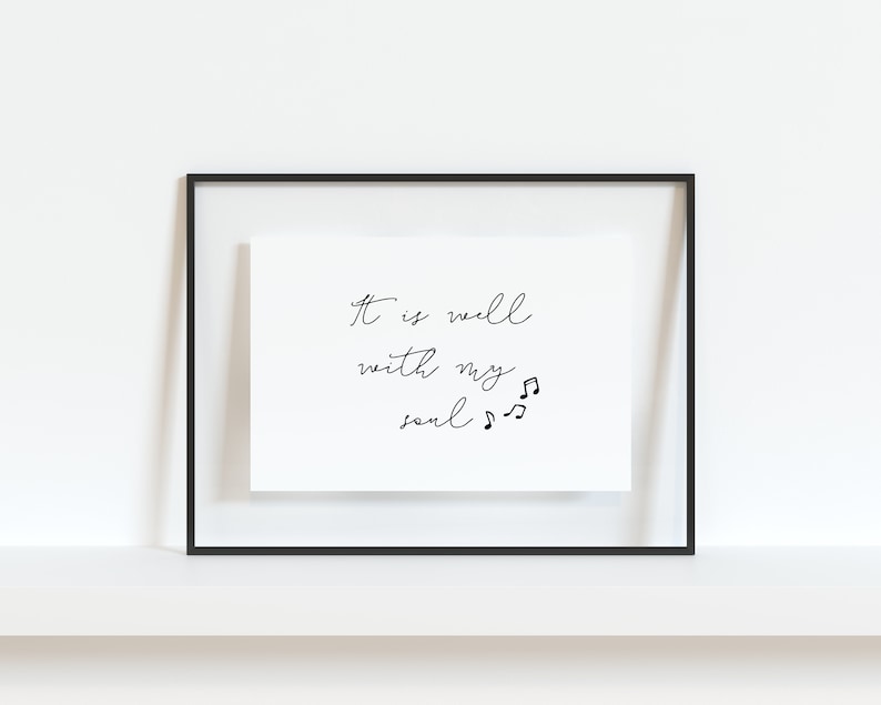 It is Well Bible Verse Art Print Christian Home Decor - Etsy